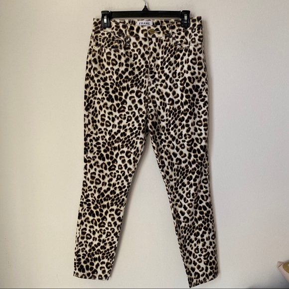 Frame Denim | Jeans | Frame Ali Leopard Print High Waist Skinny Jean ...